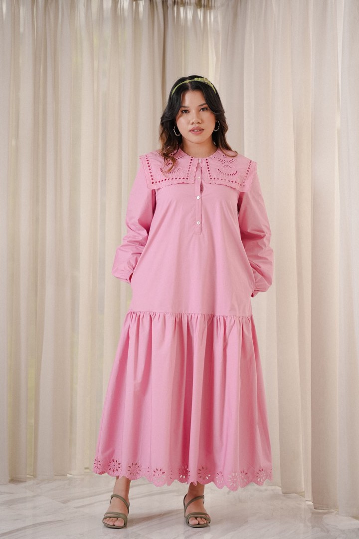 Petit moi collete pink dress, Women's Fashion, Dresses & Sets, Dresses ...