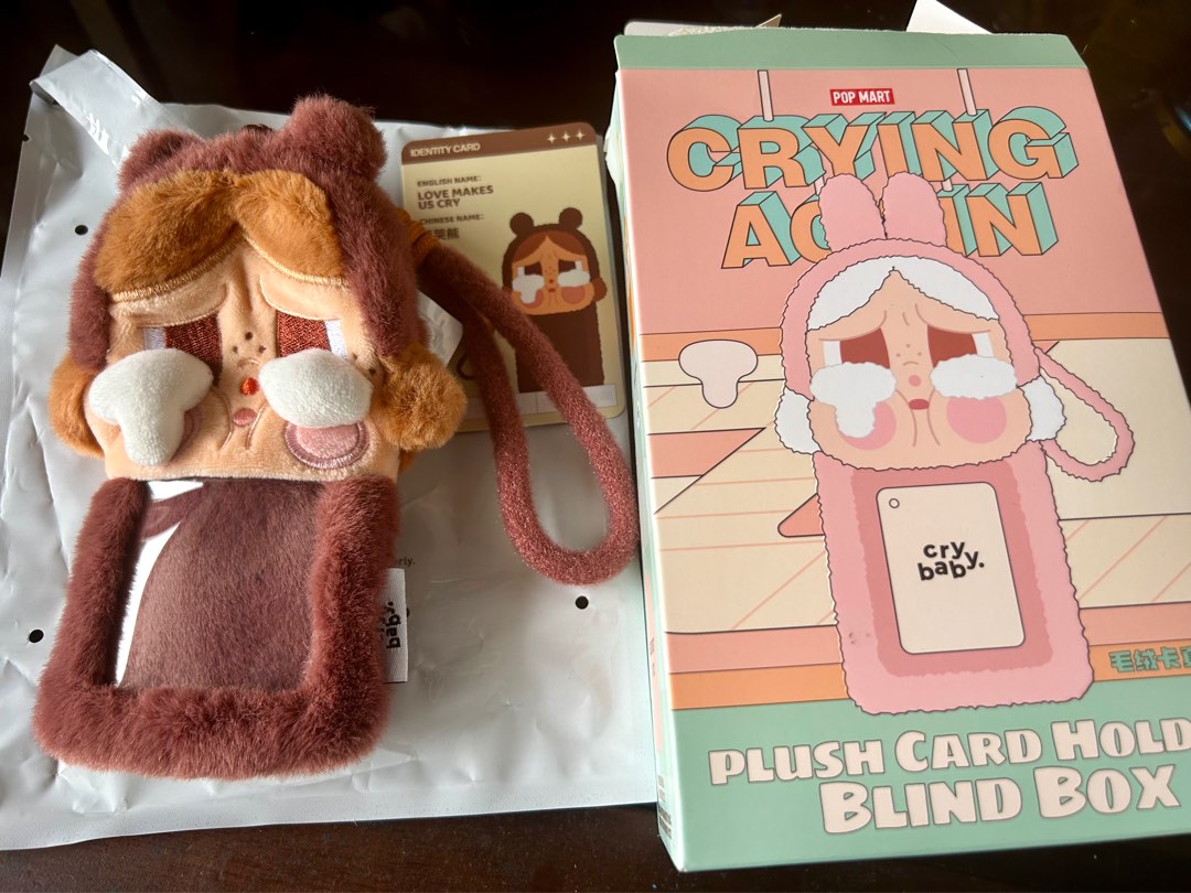 Popmart Crying baby card holder, Hobbies & Toys, Toys & Games on Carousell