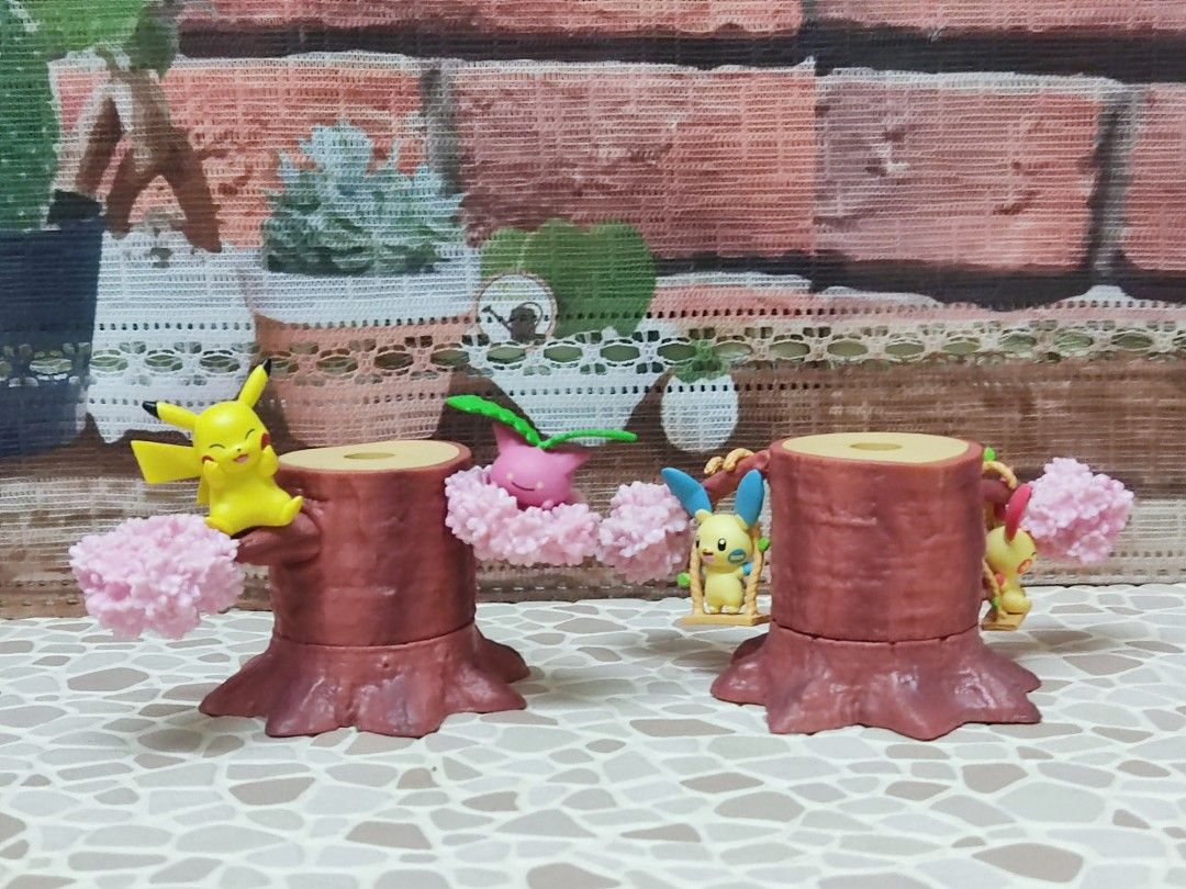 Re-ment pokemon Forest 4 (pikachu & hanecco ,plusle & minun) sakura ...
