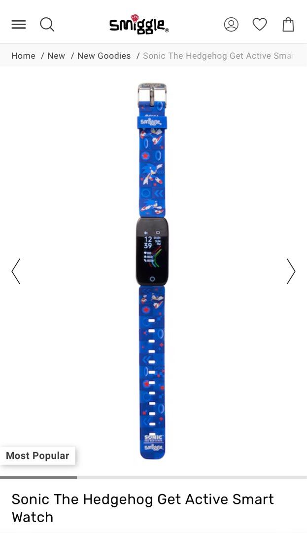 Smiggle Sonic the Hedgehog Smart Watch, Hobbies & Toys, Stationery ...