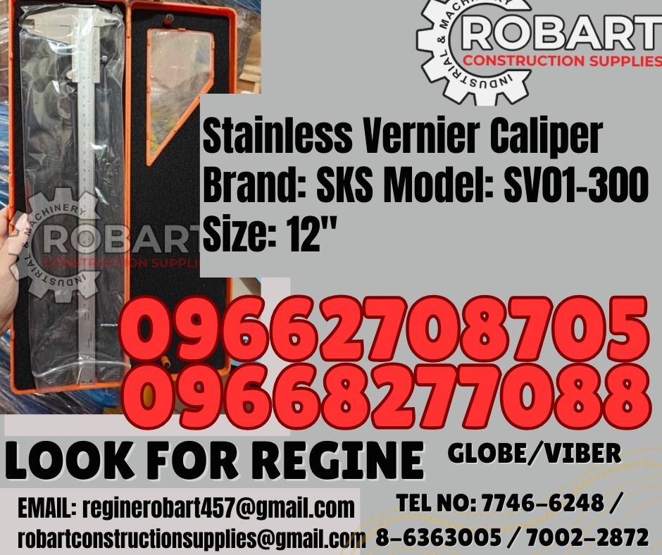 Stainless Vernier Caliper Brand: SKS Model: SV01-300 Size: 12 ...