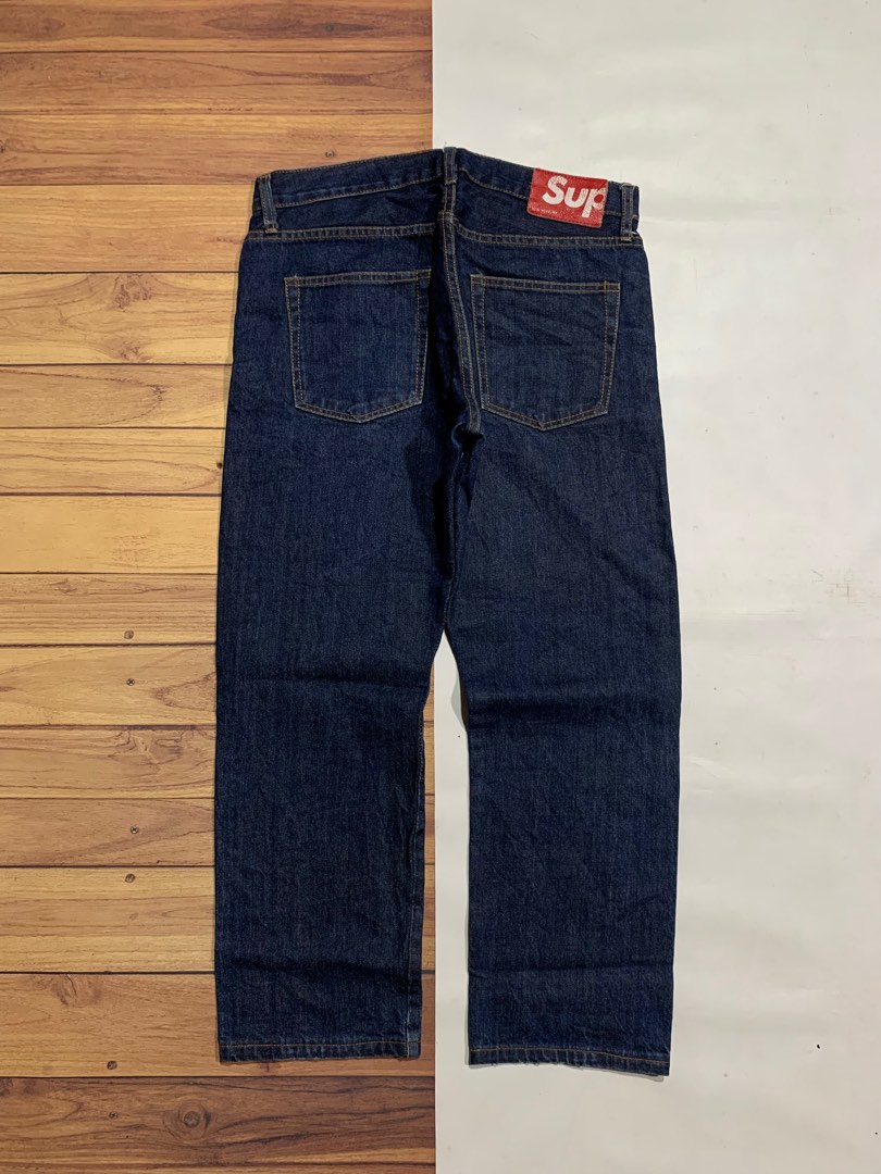 SUPREME REDLINE SELVEDGE DENIM, Fesyen Pria, Pakaian , Bawahan di Carousell