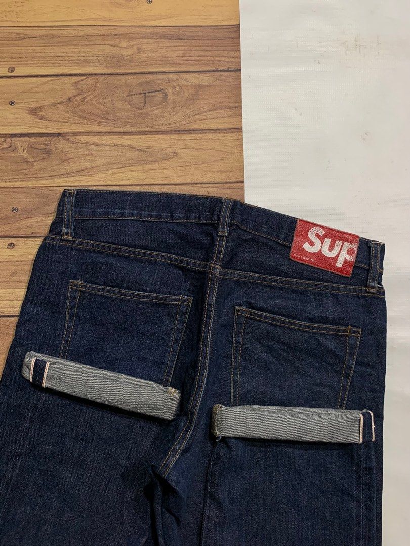 SUPREME REDLINE SELVEDGE DENIM, Fesyen Pria, Pakaian , Bawahan di Carousell