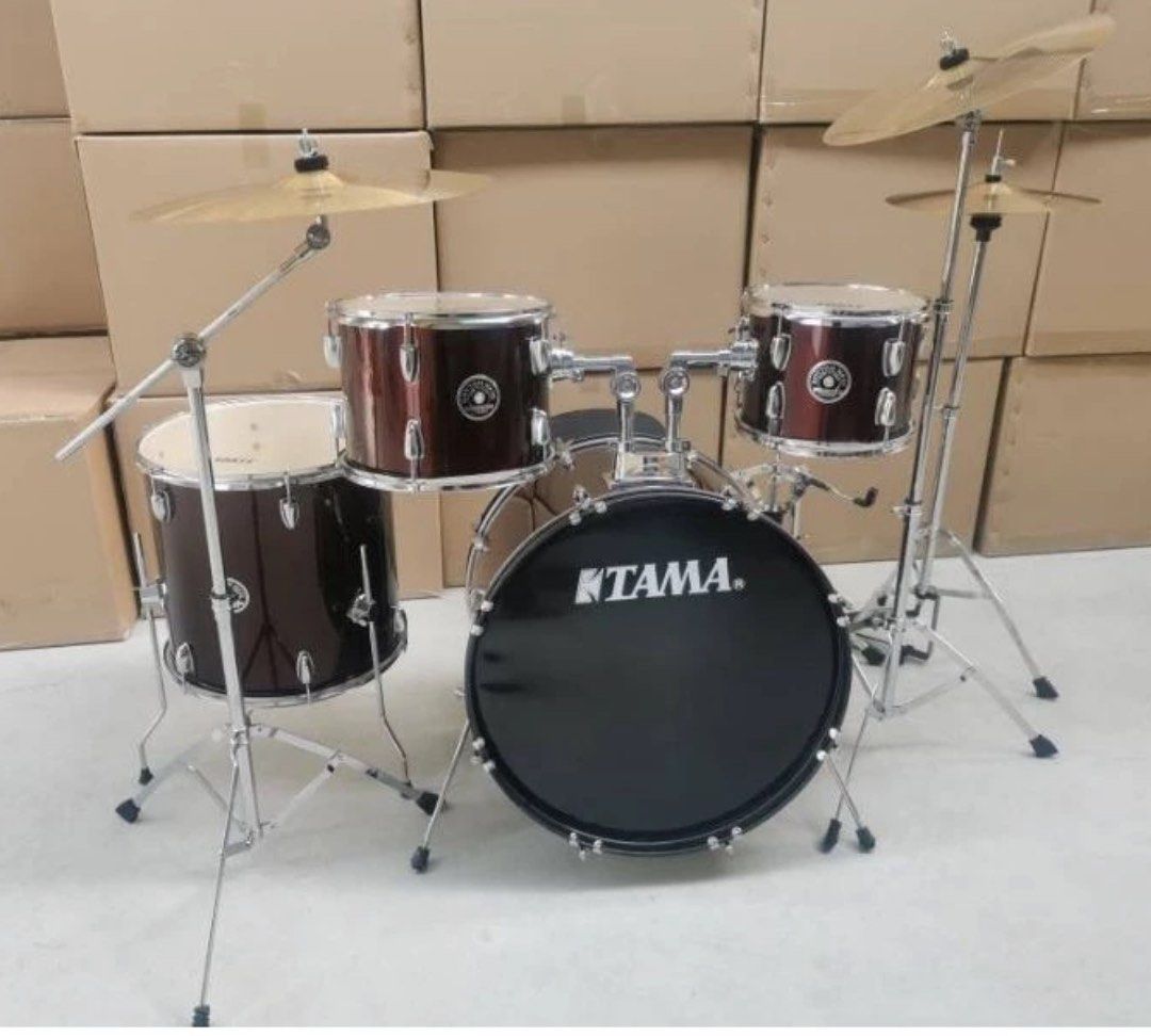 Tama 5pc Drum Set, Hobbies & Toys, Music & Media, Musical Instruments ...