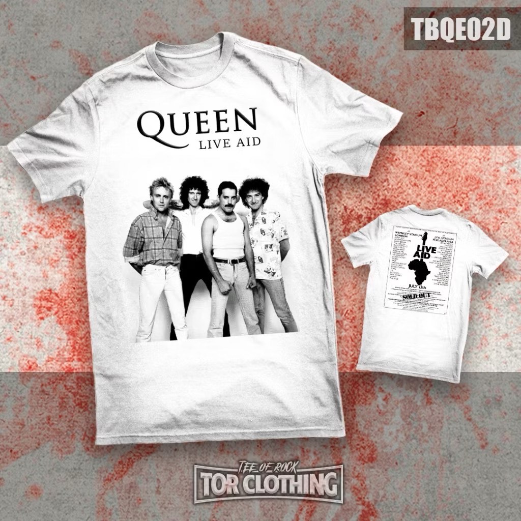 T-Shirt Queen - Live Aid 1985, Men's Fashion, Tops & Sets, Tshirts ...