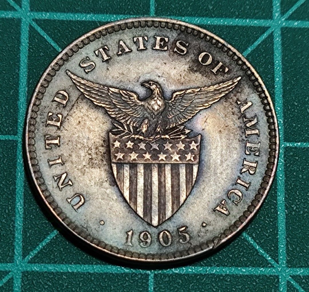 US-Philippines 1905 1 Centavo bronze coin (Insular Government) EF ...