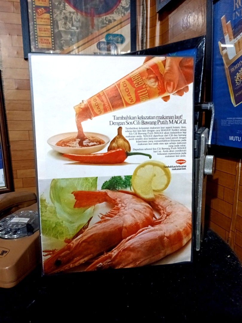 Vintage Frame Poster Maggi Sos, Hobbies & Toys, Collectibles ...