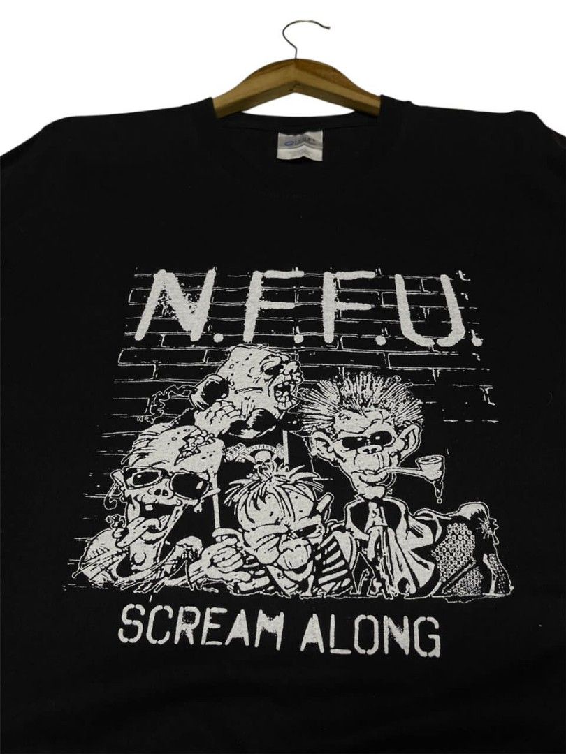Vintage NFFU Scream Along Records, Men's Fashion, Tops & Sets, Tshirts ...