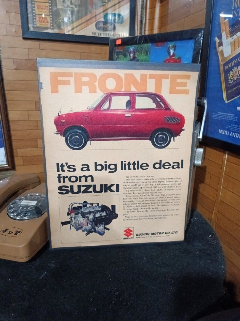 Vintage Poster Suzuki Fronte, Hobbies & Toys, Collectibles ...