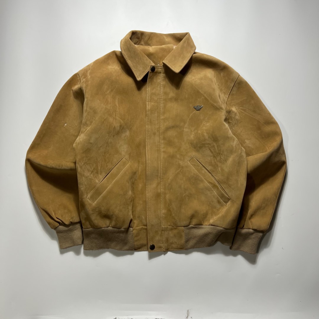 Vintage RGA Bomber Suede Jacket, Men's Fashion, Coats, Jackets and ...