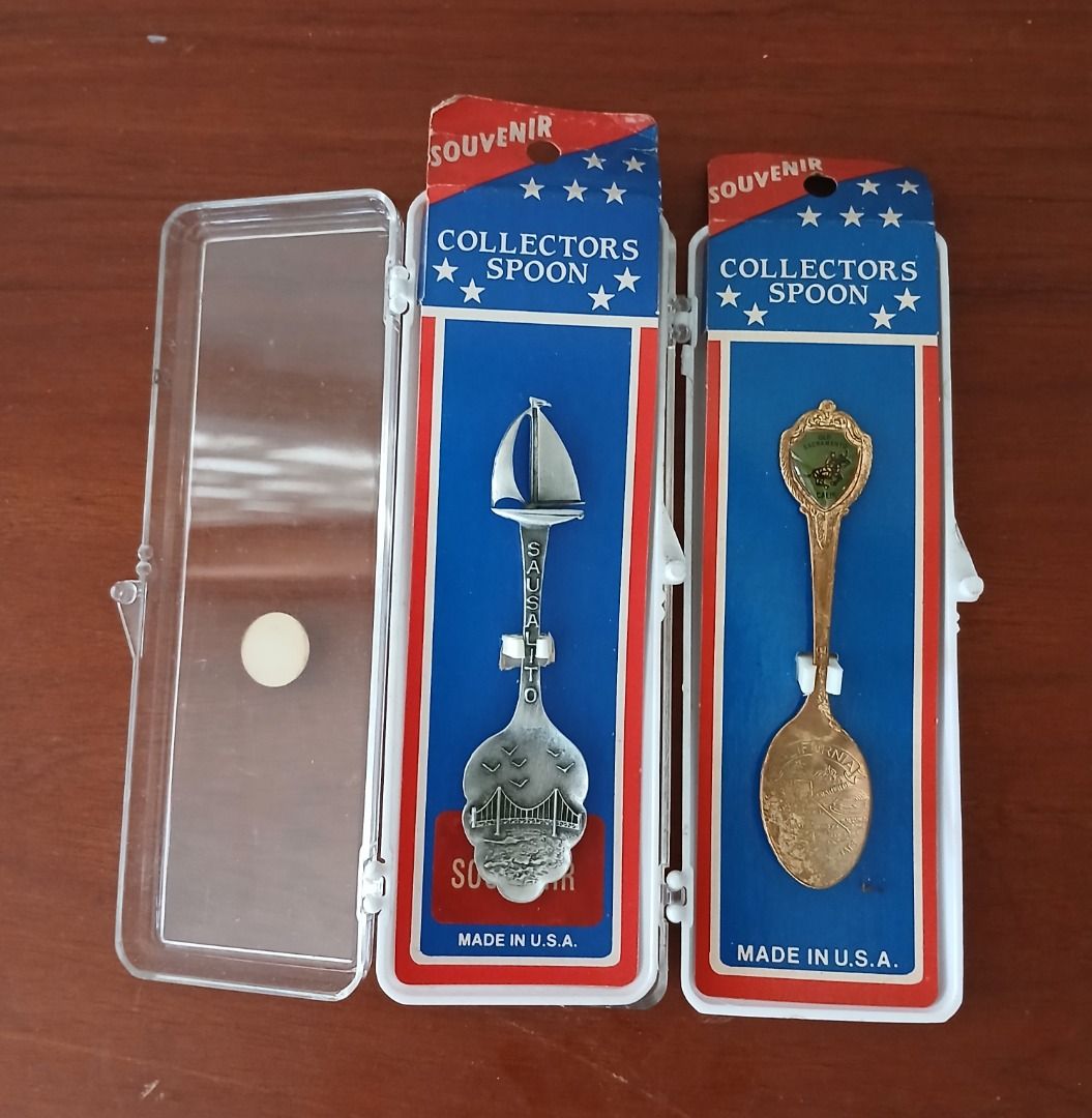 Vintage Souvenir Mini Spoons w/ Engraved Designs Made in USA, Hobbies ...