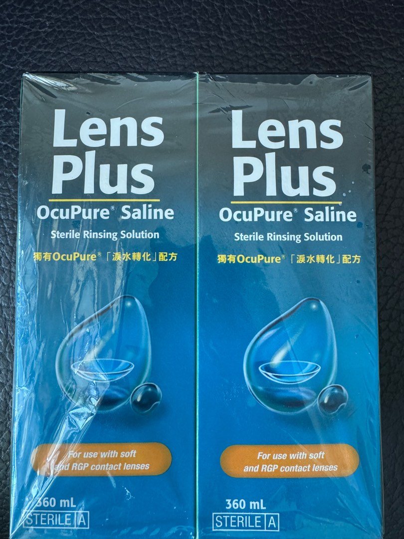全新未開 $50 (2盒) Lens Plus OcuPure Saline Sterile Rinsing Solution, 美容＆個人 ...