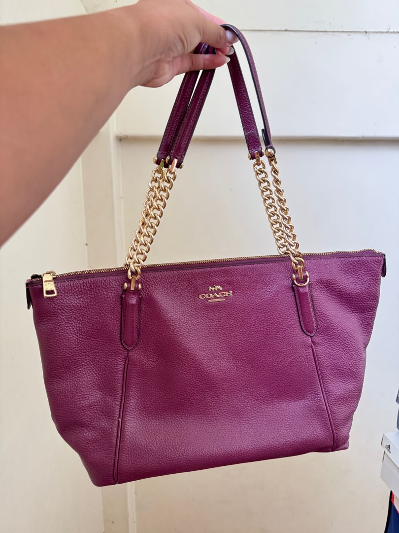 Authentic Coach Ava Chain Tote Bag, Women's Fashion, Bags & Wallets ...