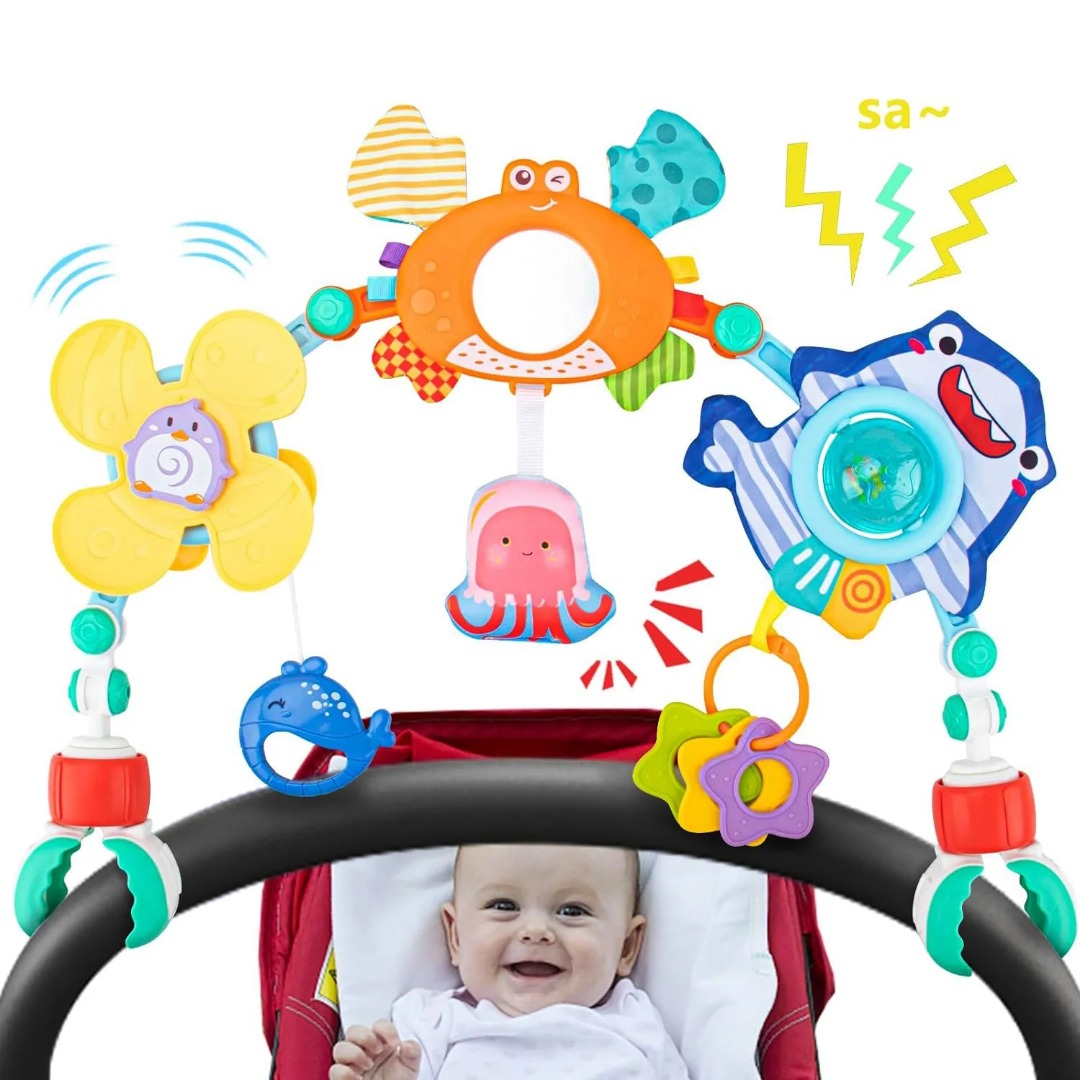 Baby Stroller Arch Toys Bouncer Toy Pram Activity Arch Toys Fine Motor ...