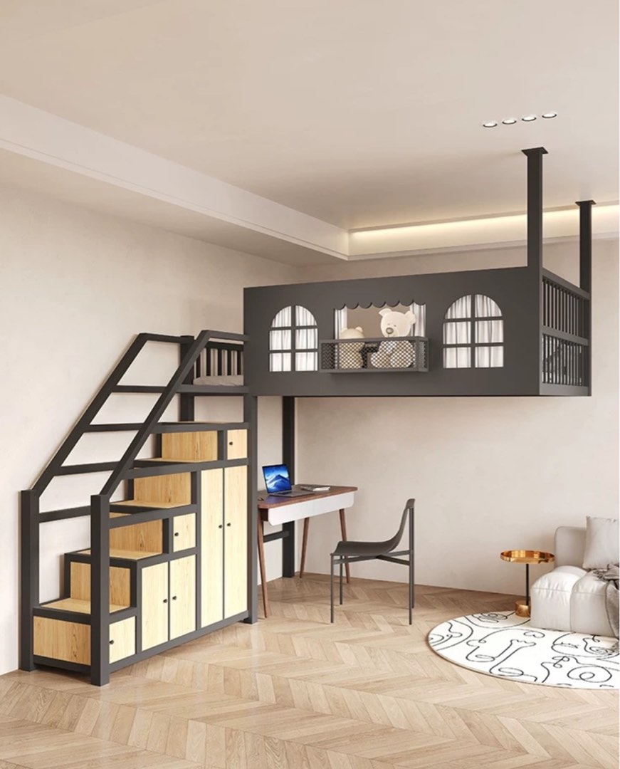 CASAN Modern Loft Bedframe, Furniture & Home Living, Furniture, Bed ...