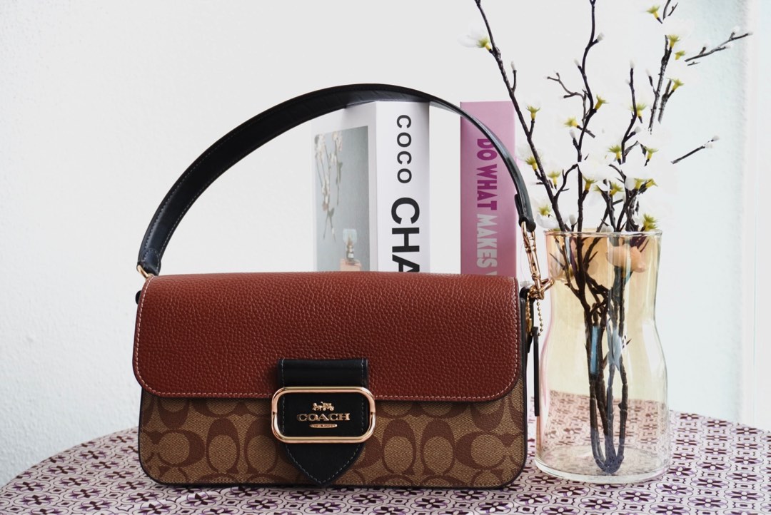 COACH Morgan Shoulder Bag In Colorblock Signature Canvas, Women's ...