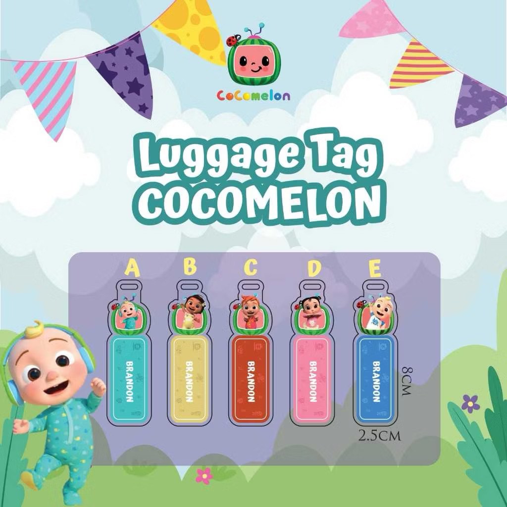 COCOMELON BAG CHARM LUGGAGE TAG KIDS CHILDREN DAY, Hobbies & Toys ...