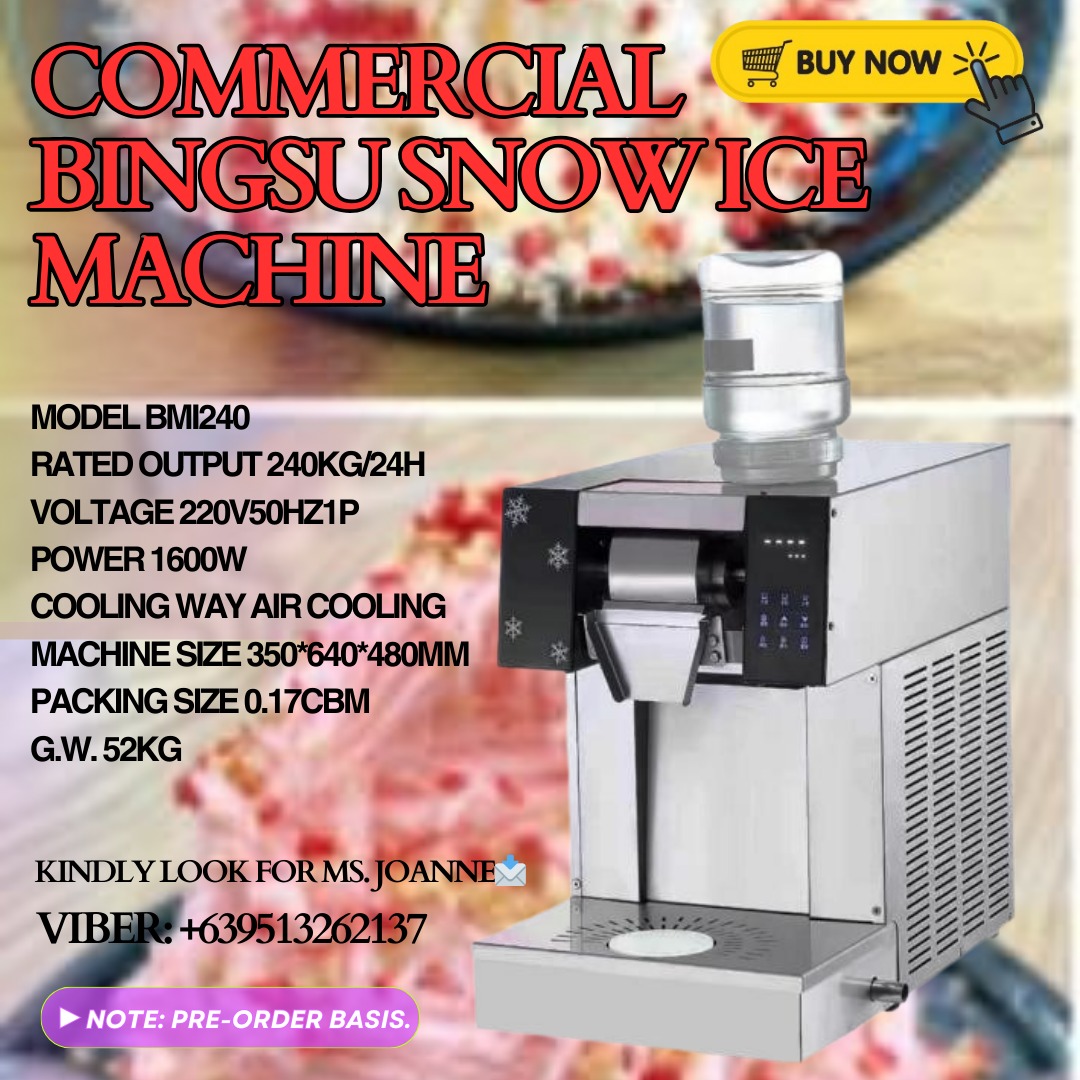 Commercial Bingsu Snow Ice Machine, Commercial & Industrial, Industrial ...