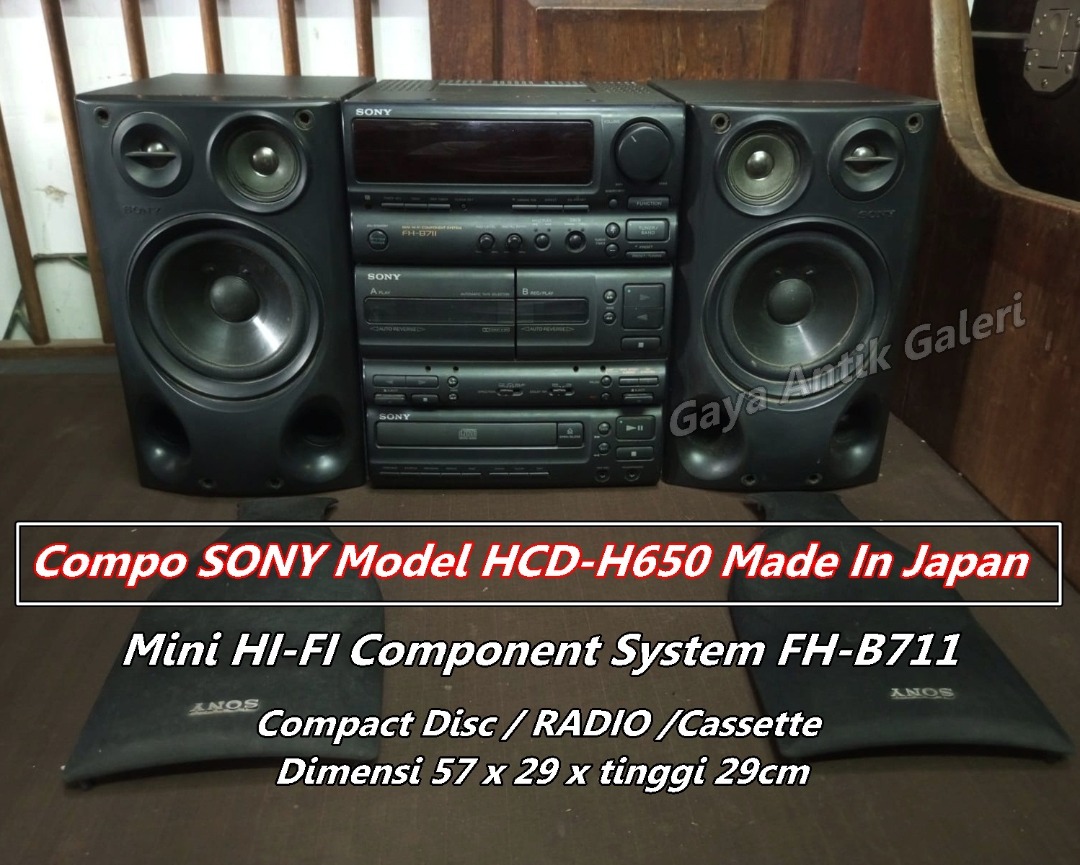 Compo SONY Model HCD-H650 Made In Japan CD/RADIO/Cassette, Elektronik ...