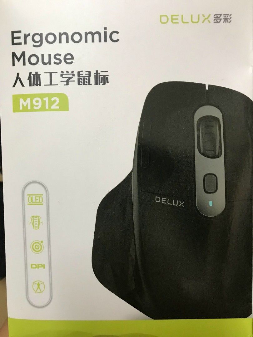 Delux M912 OLED bluetooth multi-task mouse wireless ergonomic mice pc ...
