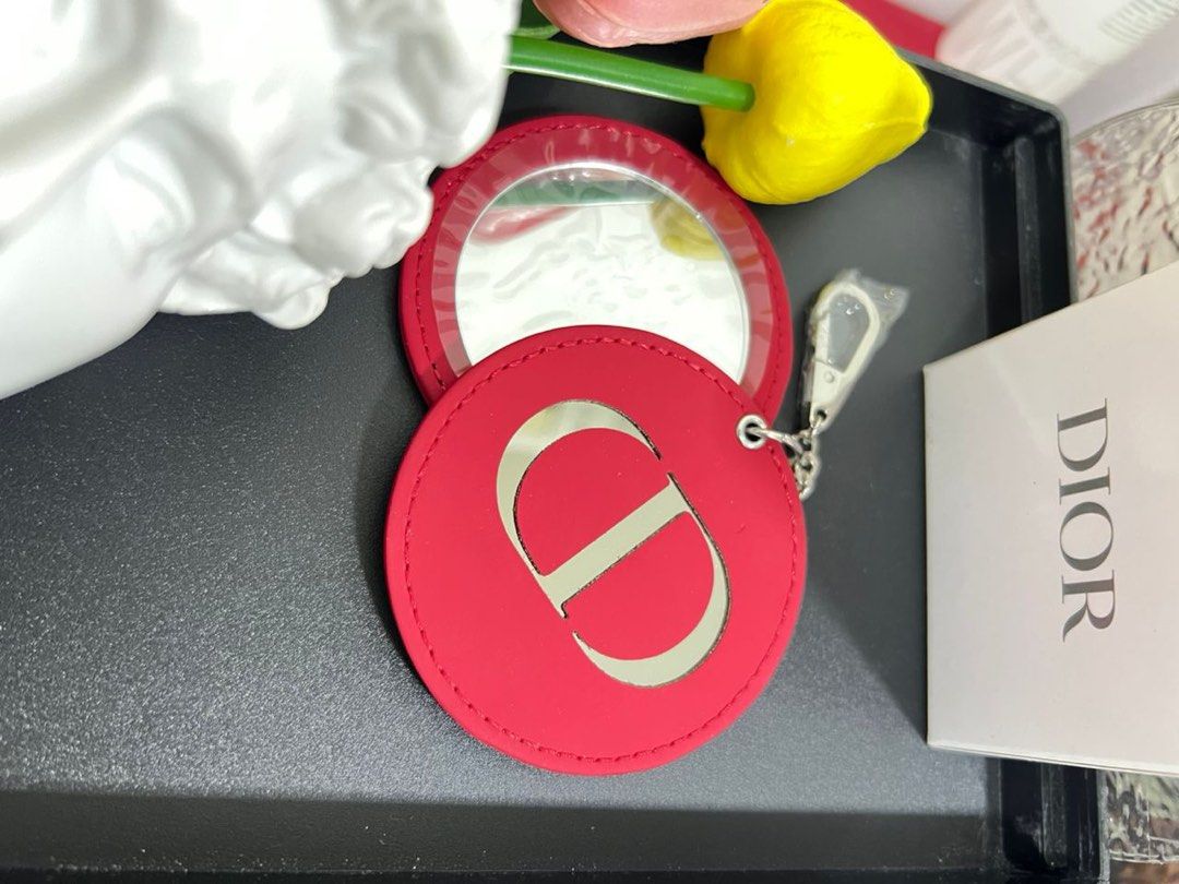 Dior Compact Mirror with Chain, Luxury, Accessories on Carousell