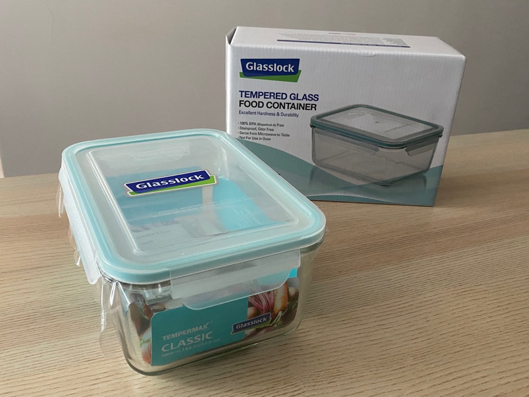 Glasslock 1900ml 玻璃食物儲存盒 Tempered glass food container MCRB-190 (另有一個幾乎 ...