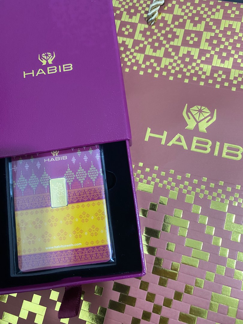 Habib gold bar 0.5gm, Luxury, Accessories on Carousell