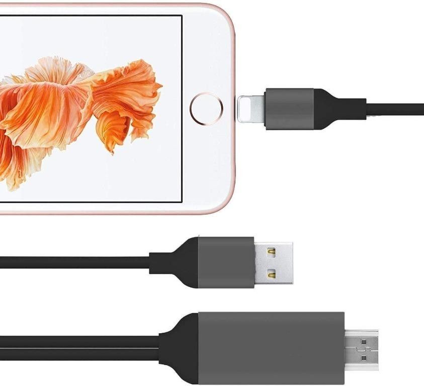 iPhone iPad to HDMI Adapter Cable, 6.6ft Lightning to HDMI Adapter ...