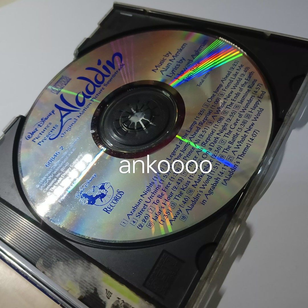 Kaset CD Disney Aladdin Original Motion Picture Soundtrack by Alan ...