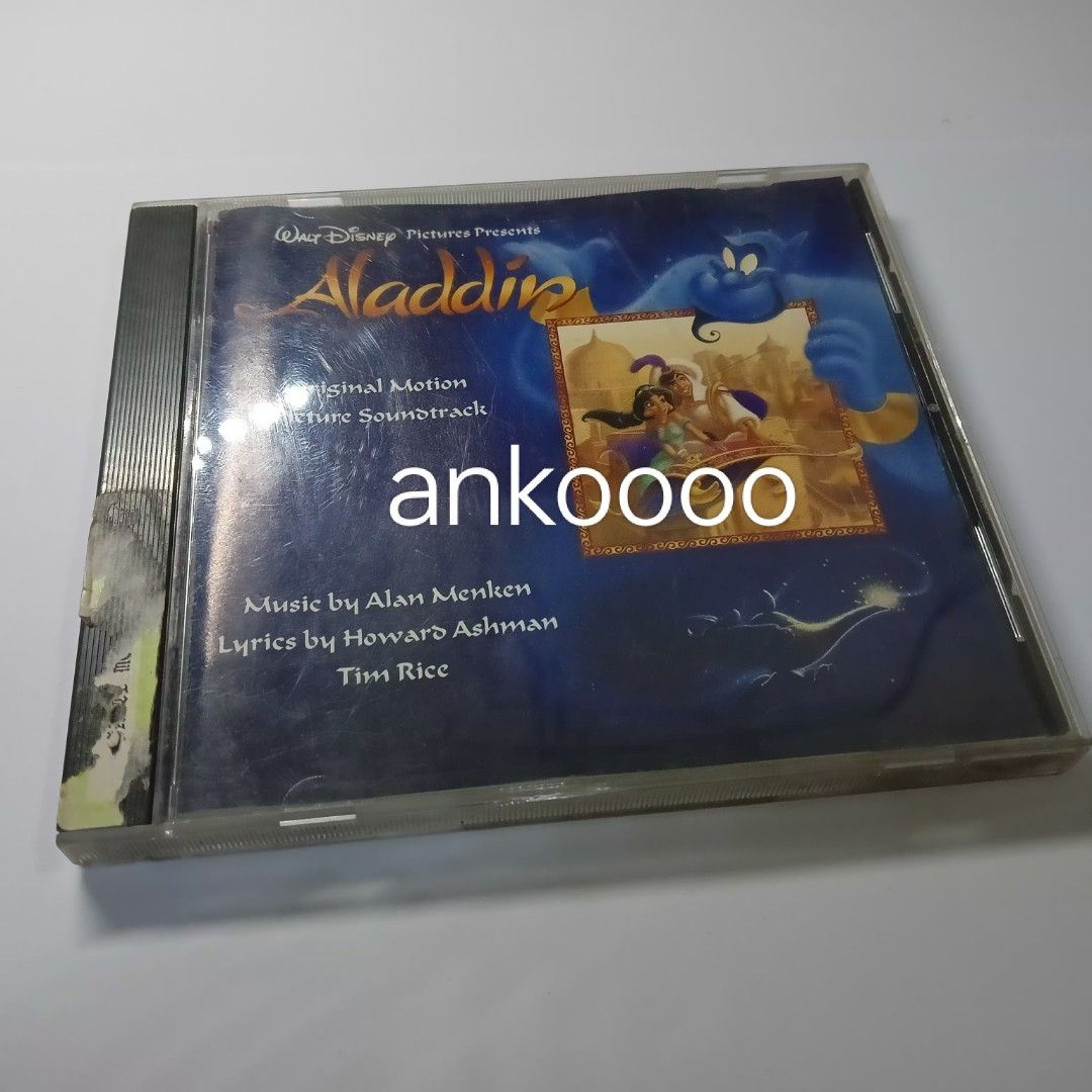 Kaset CD Disney Aladdin Original Motion Picture Soundtrack by Alan ...