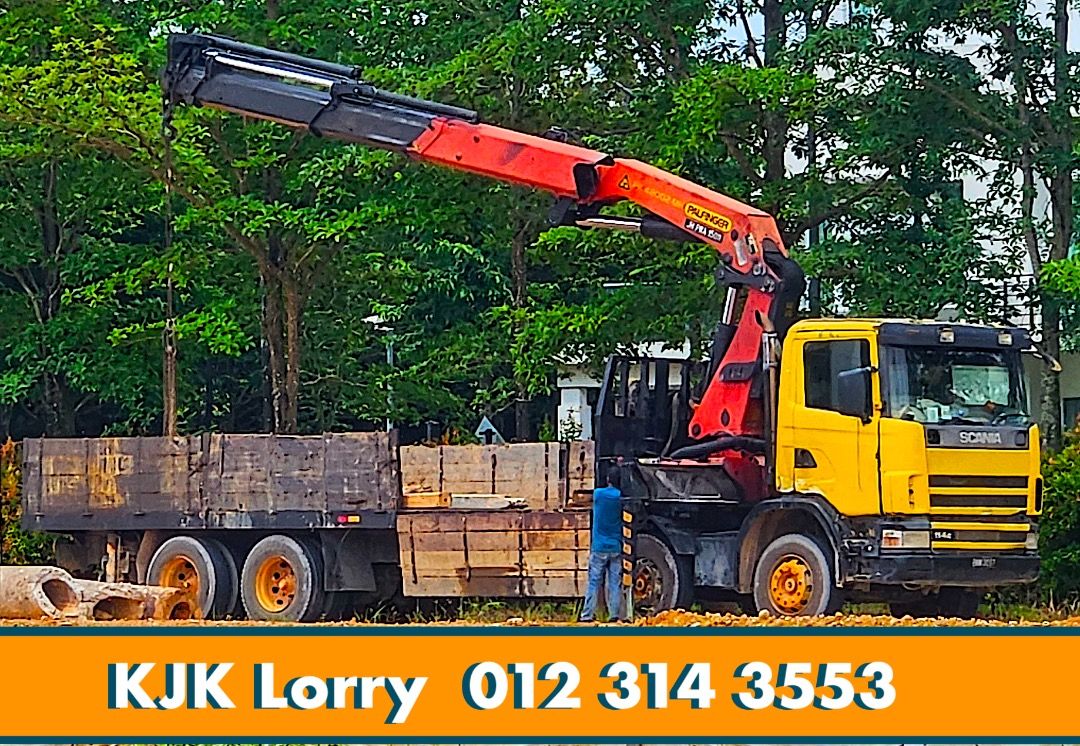KJK Lorry Crane Trailer Sewa Lori Kren Treler Lowbed Lowloader Skylift ...