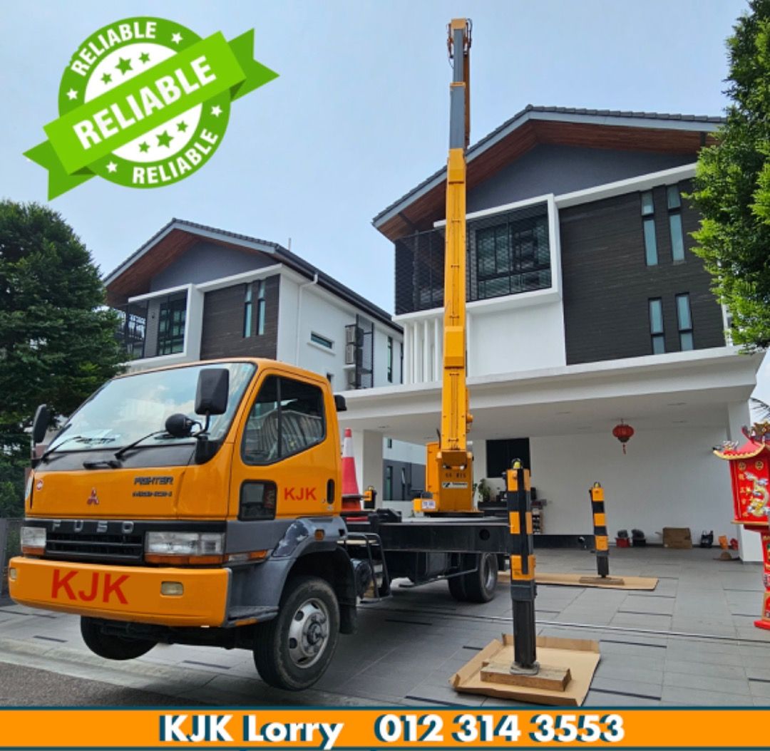KJK Lorry Crane Trailer Sewa Lori Kren Treler Lowbed Lowloader Skylift ...
