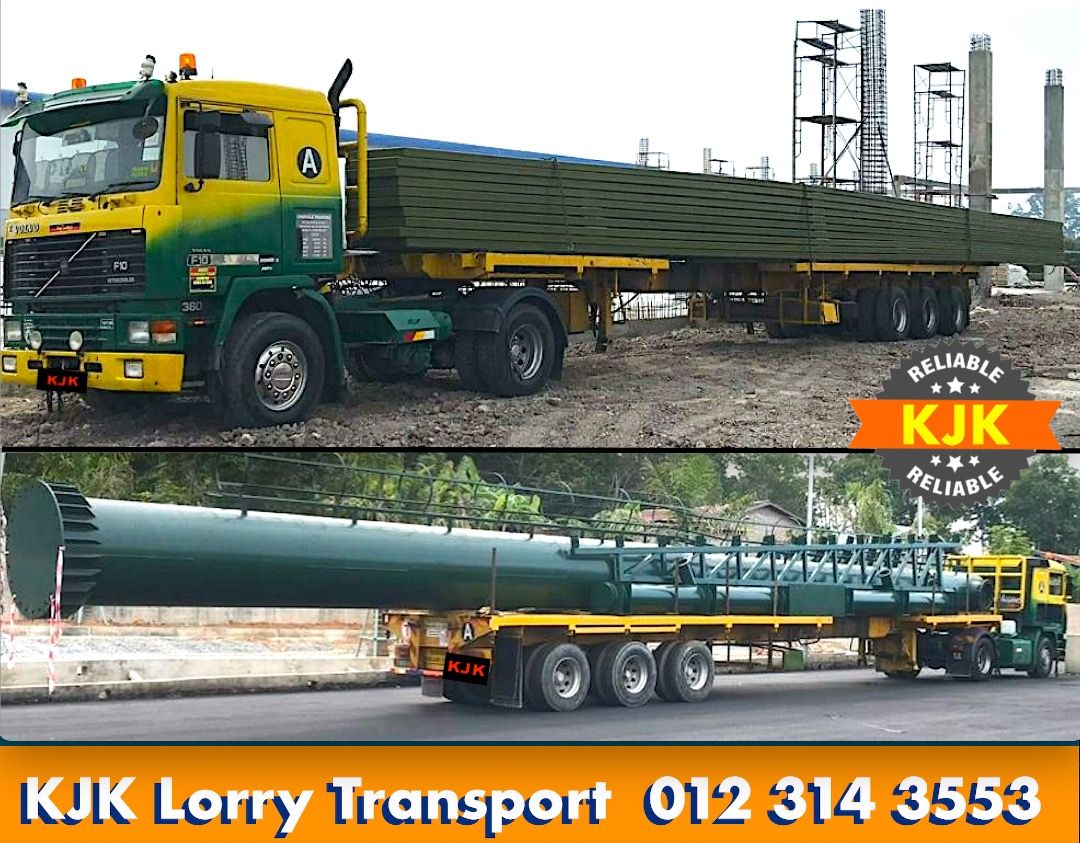KJK Lorry Crane Trailer Sewa Lori Kren Treler Lowbed Lowloader Skylift ...