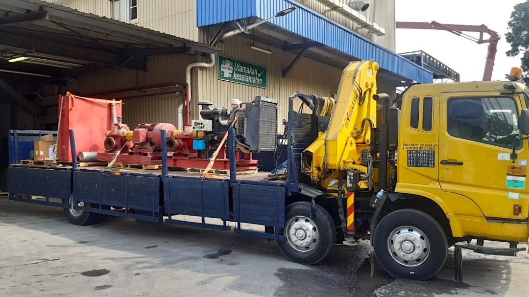 KJK Lorry Crane Trailer Sewa Lori Kren Treler Lowbed Lowloader Skylift ...