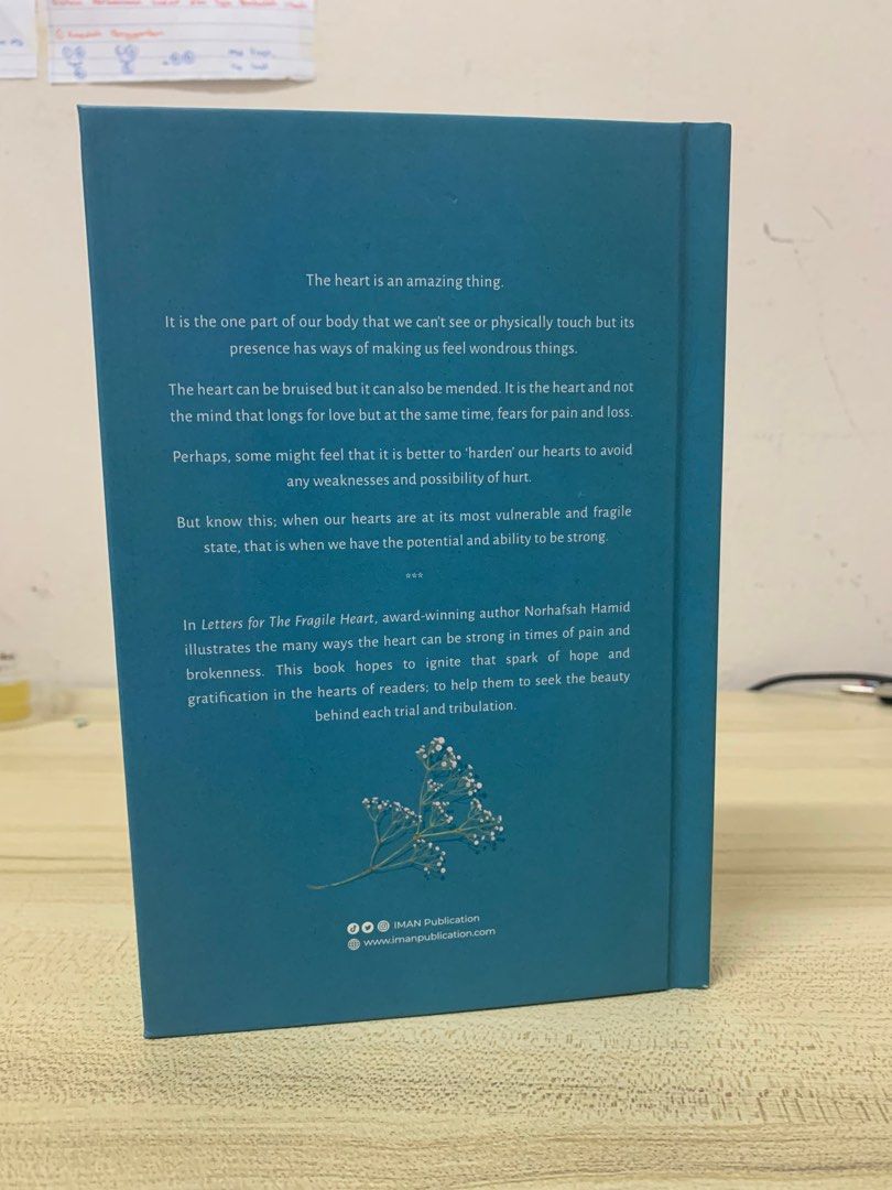 Letters for the fragile heart by Norhafsah Hamid (Hardcover), Hobbies ...
