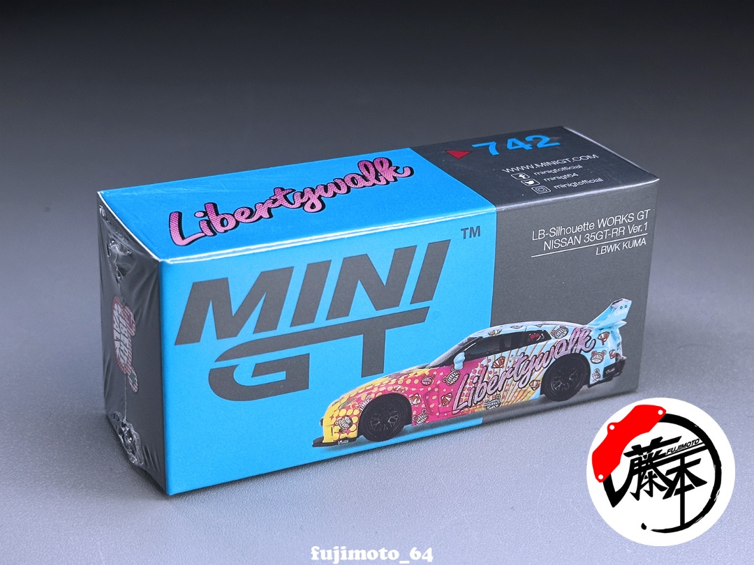 MINI GT 1/64 #742 LB-SILHOUETTE WORKS GT NISSAN 35GT-RR VER.1 LBWK KUMA ...