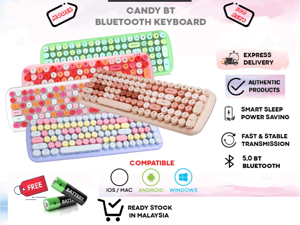 MOFII Green Candy BT Keyboard Bluetooth PC Laptop Office Table Typo ...