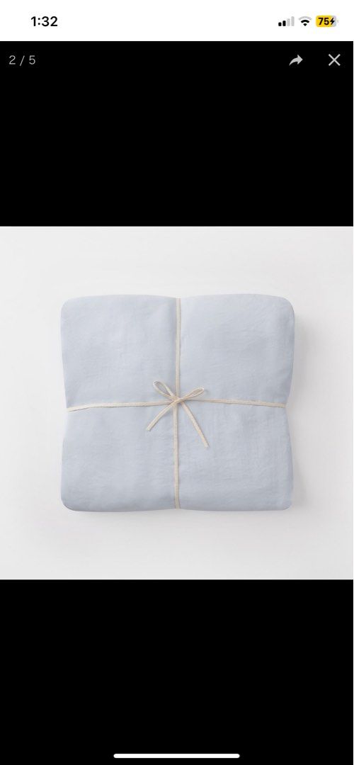 Muji cooling fitted sheet single Bed size Grey, Furniture & Home Living ...