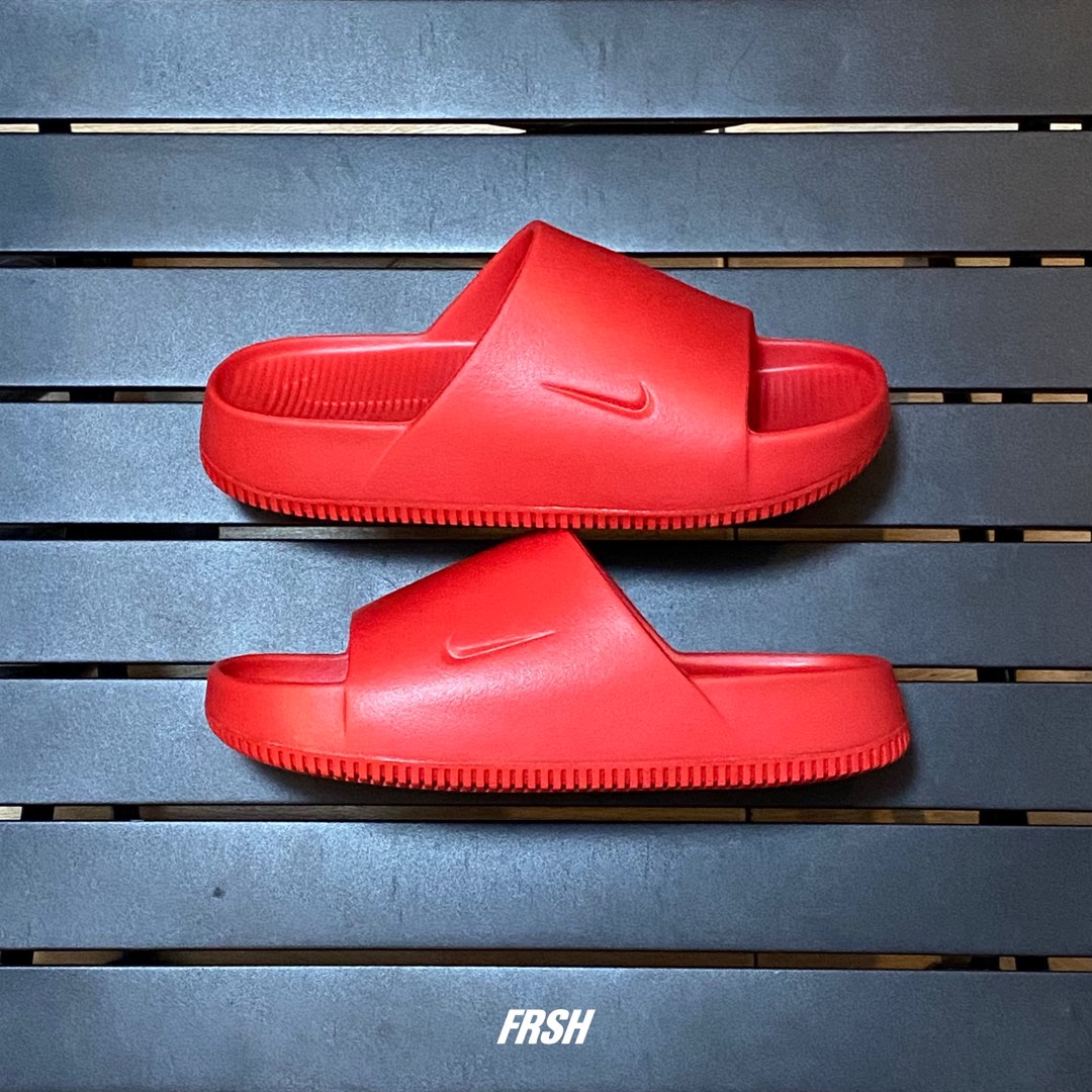 Nike Calm Slides University Red 9US 12US LEGIT, Men's Fashion, Footwear ...
