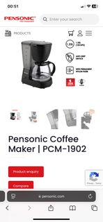 Pensonic Coffee Maker PCM-1902, TV & Home Appliances, Kitchen Appliances, Coffee Machines ...