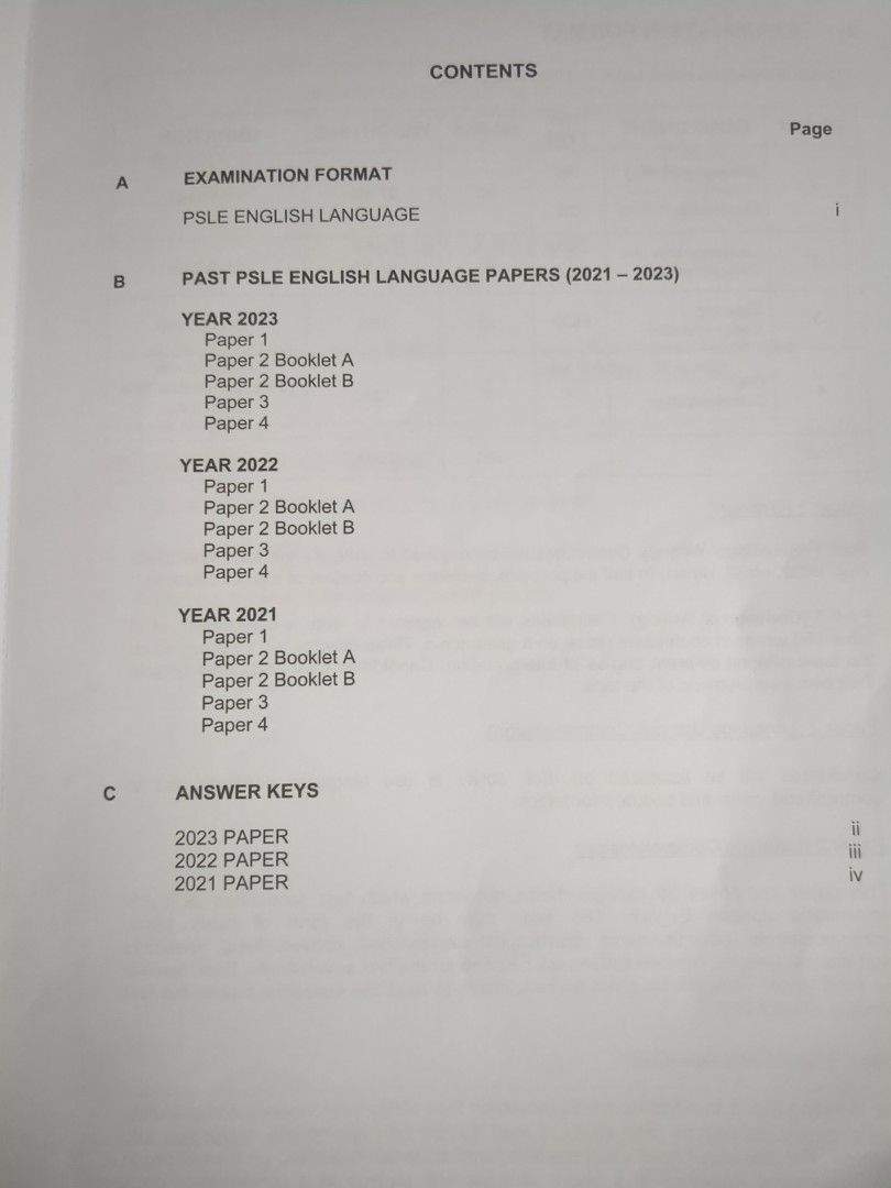 PSLE English examination papers, Hobbies & Toys, Books & Magazines ...