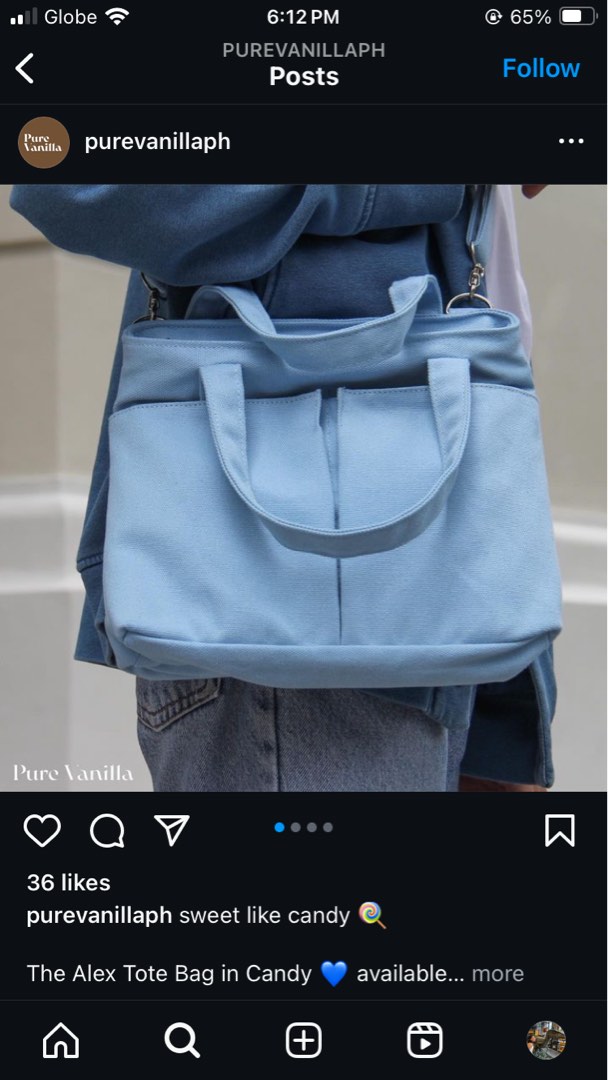 pure vanilla PH tote/crossbody bag, Women's Fashion, Bags & Wallets, Cross-body Bags on Carousell