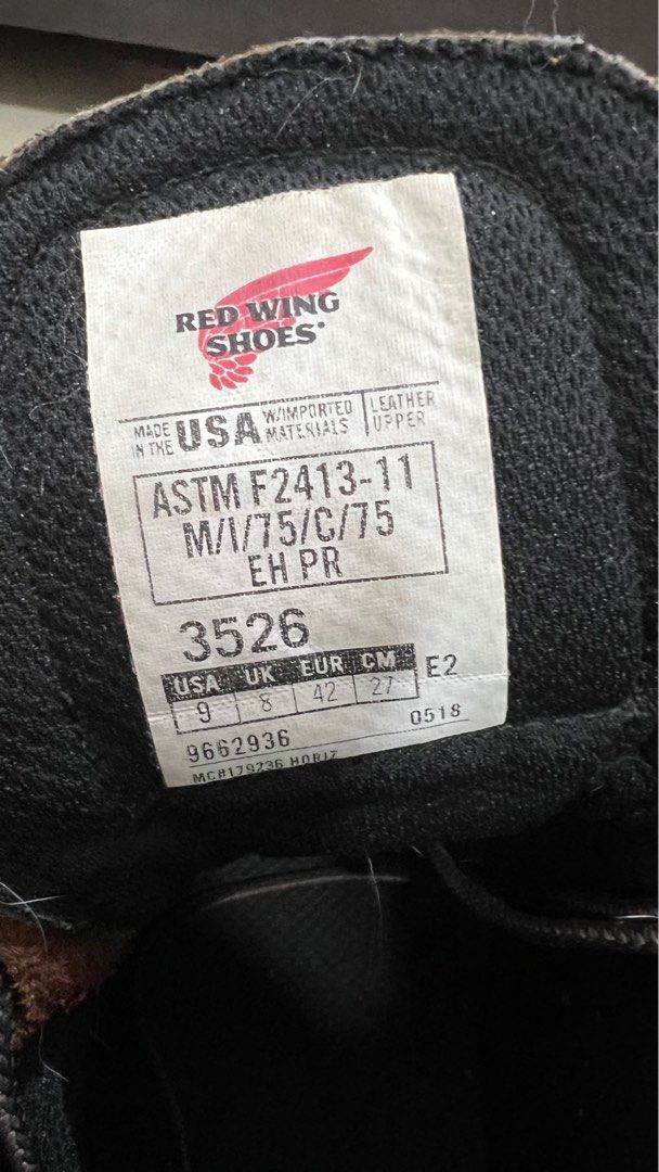 Red Wing Boots Model 3526 - Size UK 8, Brown, Men's Fashion, Footwear ...