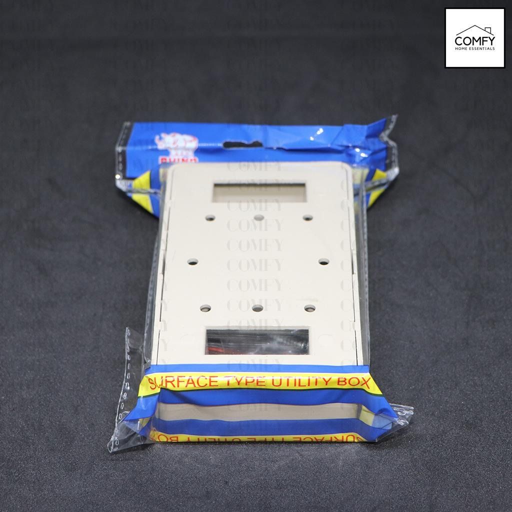 Rhino Brand PVC Plastic Electrical White Surface Utility Box With Screw ...