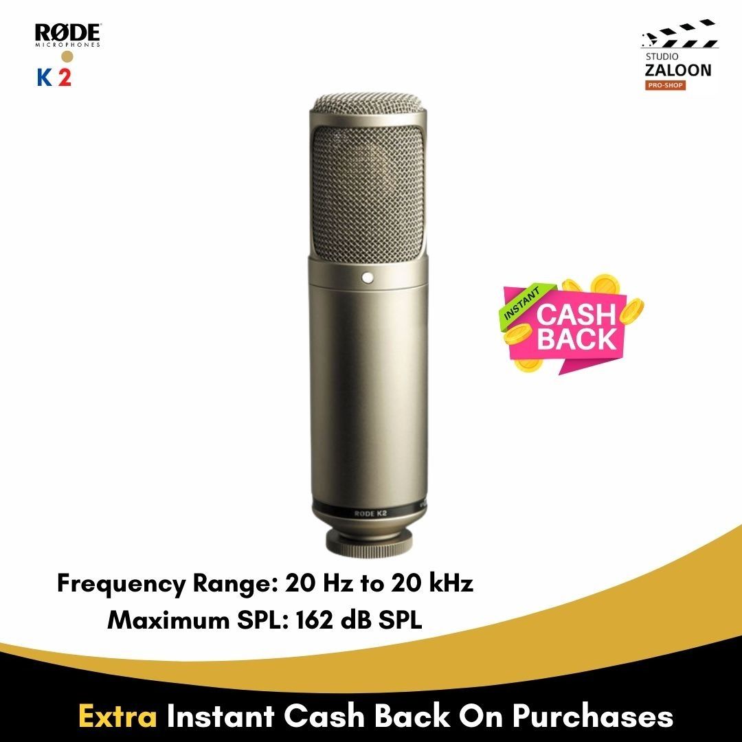 RODE K2 - Variable Pattern Studio Tube Condenser Microphone, Audio ...