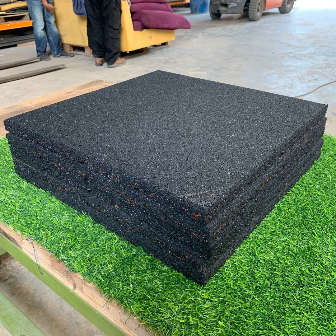 Rubber Mat Tiles Kapet Lantai Gym Getah Flooring Tikar Equipment ...