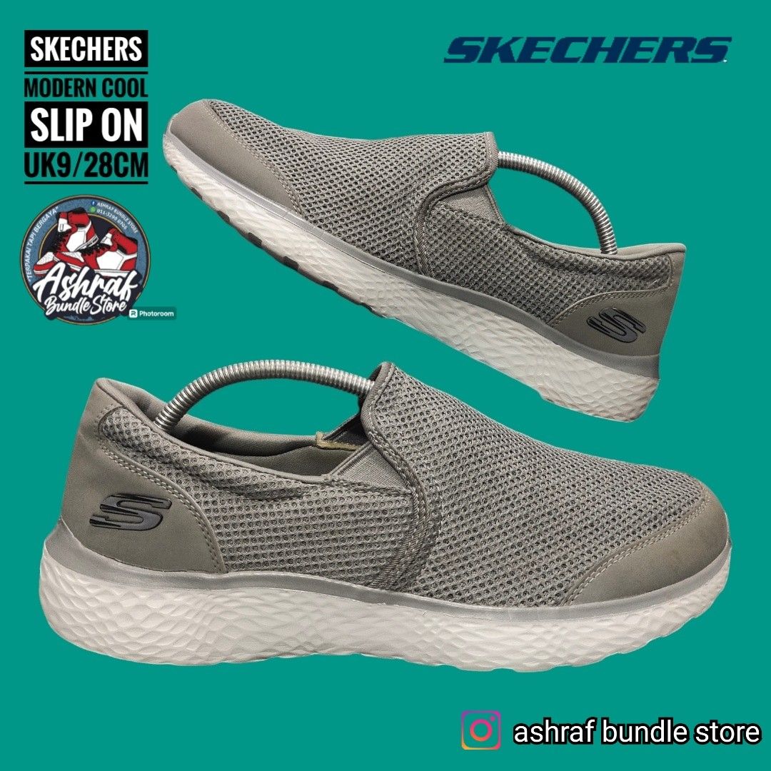 SKECHERS MODERN COOL SLIP ON (UK9), Men's Fashion, Footwear, Sneakers on Carousell