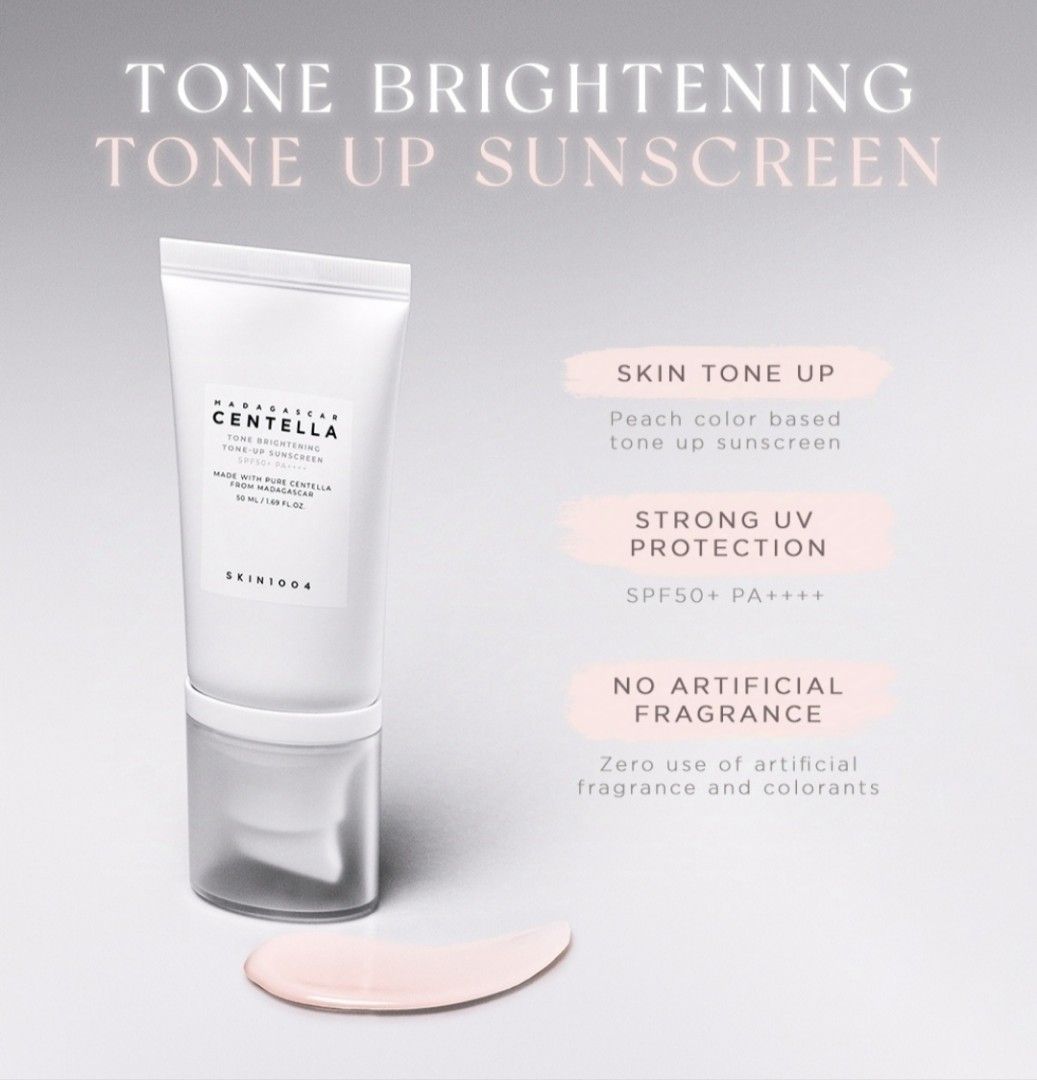Skin1004 Tone Up Brightening Sunscreen SPF 50 + PA++++ 50ml (SEALED ...