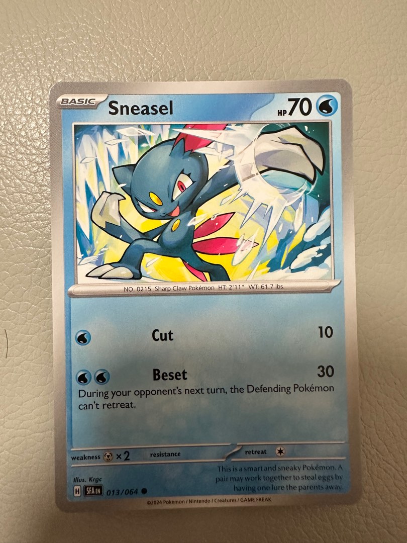 Sneasel #13 Pokemon Shrouded Fable, Hobbies & Toys, Toys & Games on ...