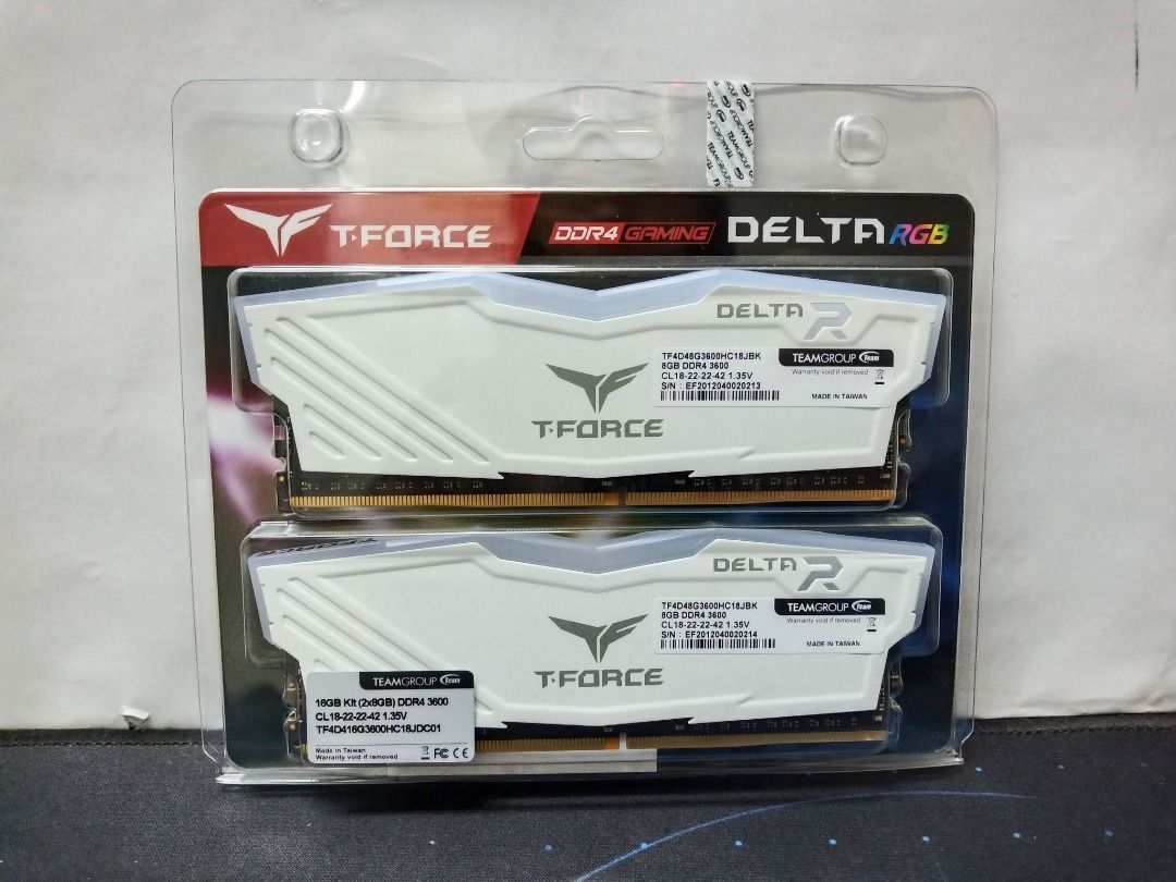 Team Group TForce Delta RGB DDR4-3600 Dimm Desktop Memory Ram 16gb ...
